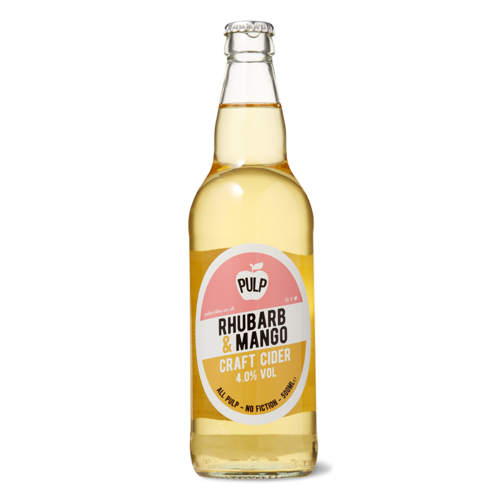 Pulp Rhubarb & Mango Cider 4% 500ml Bottle – Colchester Brewery